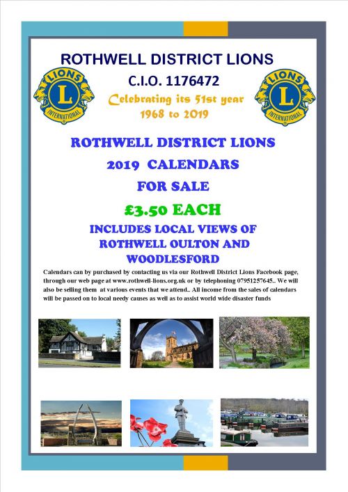 Welcome to Rothwell District Lions Club (CIO) - Calendar of events
